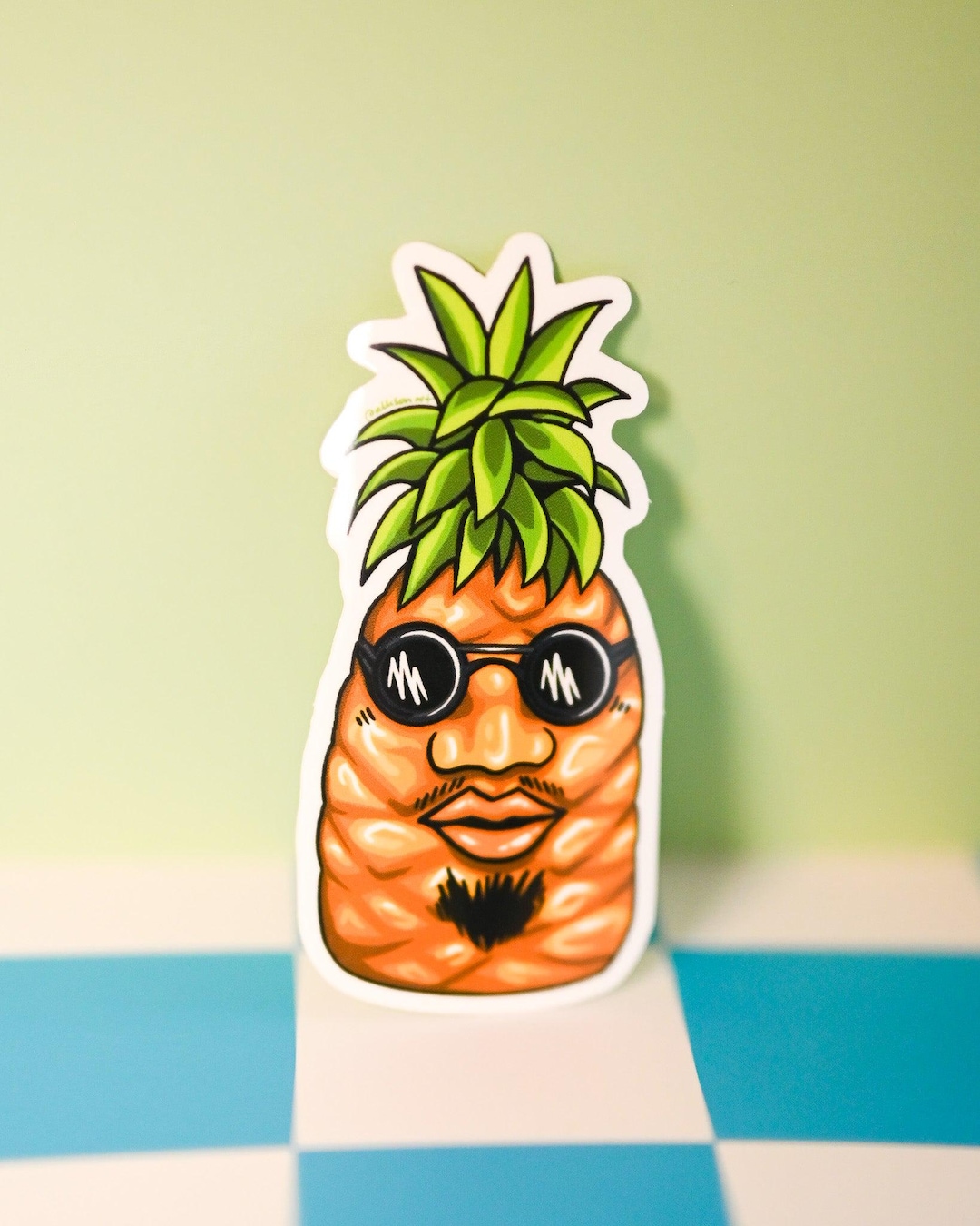 Mr. Pineapple Vinyl Sticker, Cheeky Decal, Funny Graphic Cartoon ...