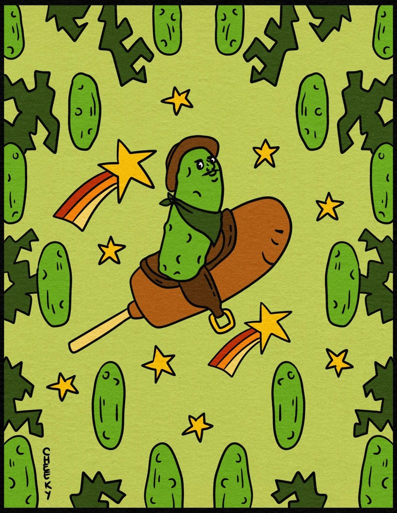 Pickle World Domination Art Print - Etsy