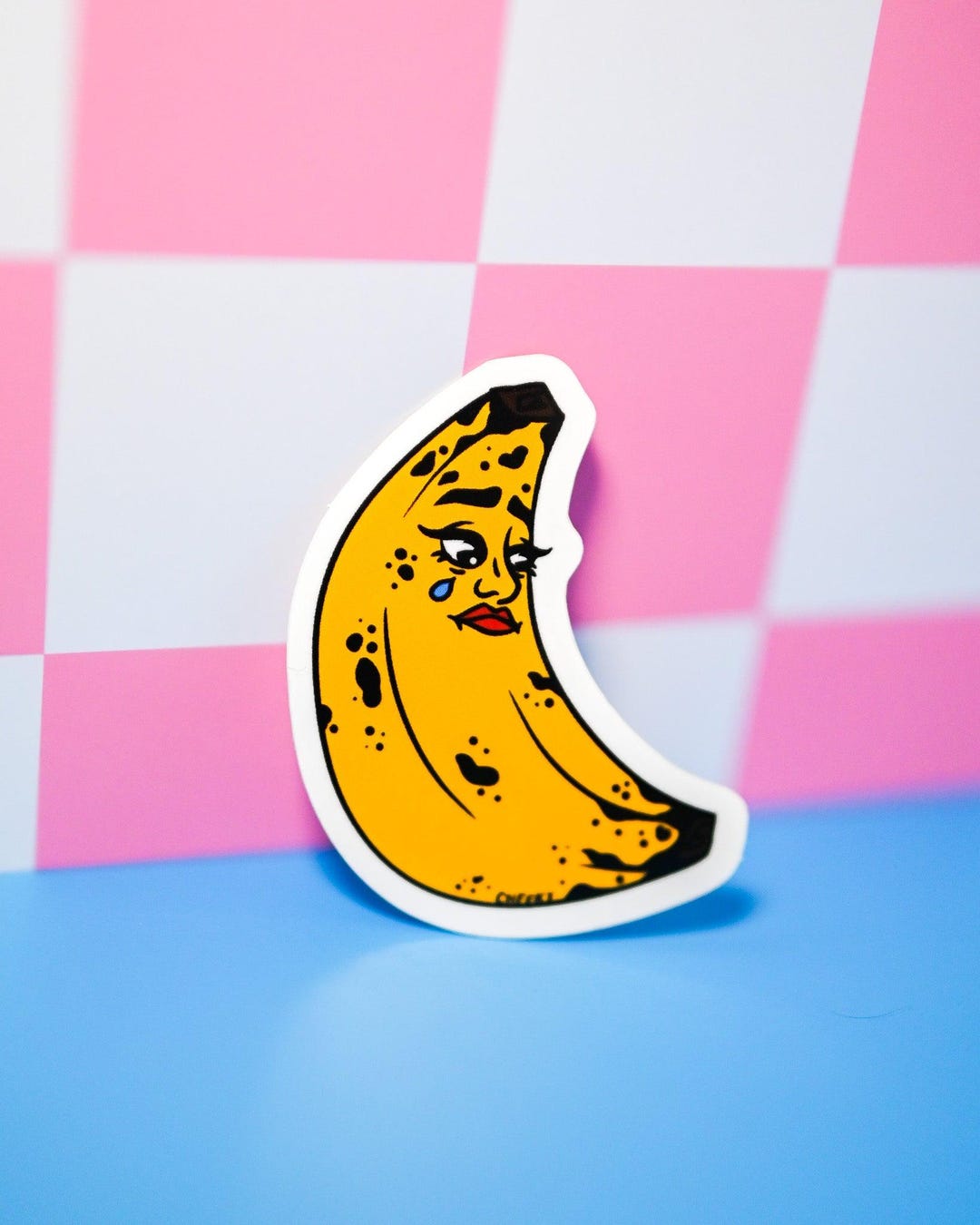 Sad Nanner Vinyl Sticker, Cheeky Decal, Funny Graphic Cartoon, Novelty ...
