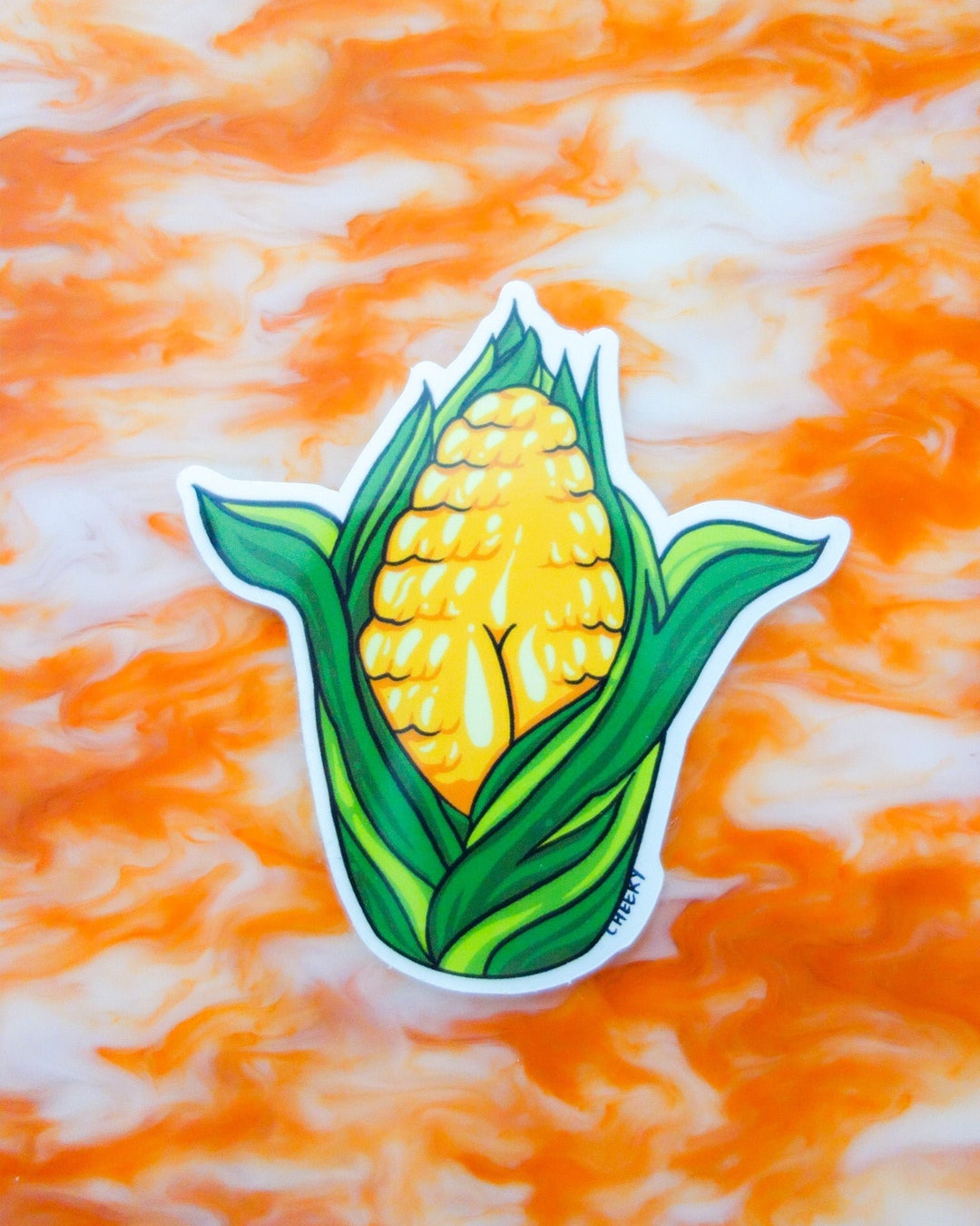 Its Corn Vinyl Sticker, Cheeky Decal, Funny Graphic Cartoon, Novelty ...