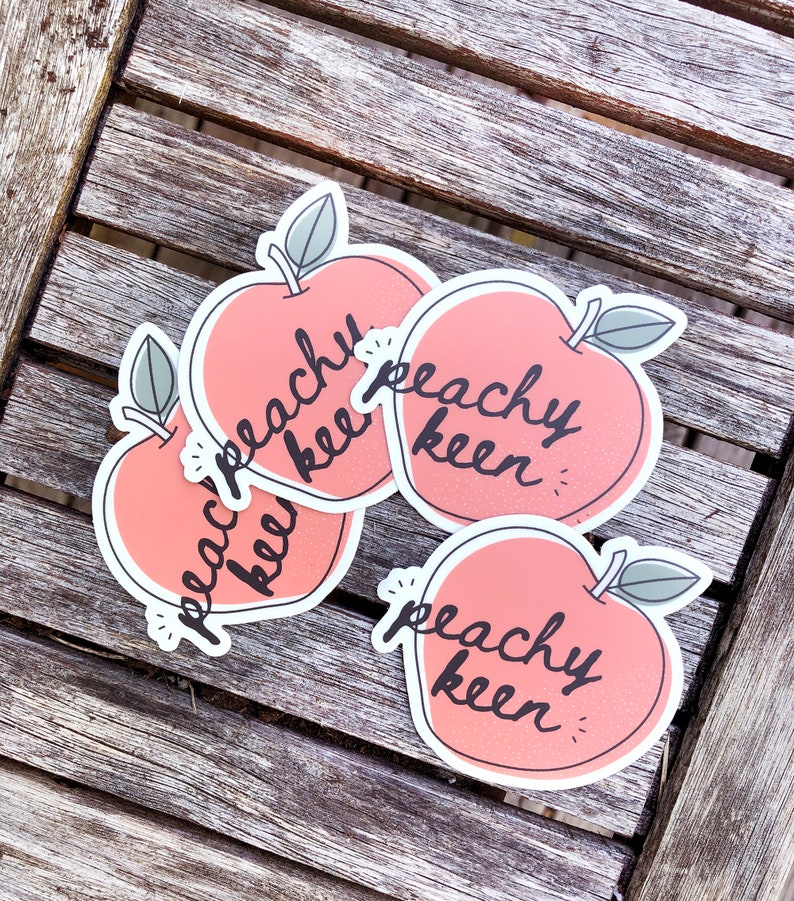 Peachy Keen Vinyl Sticker Peachy Decal Laptop Sticker - Etsy Canada