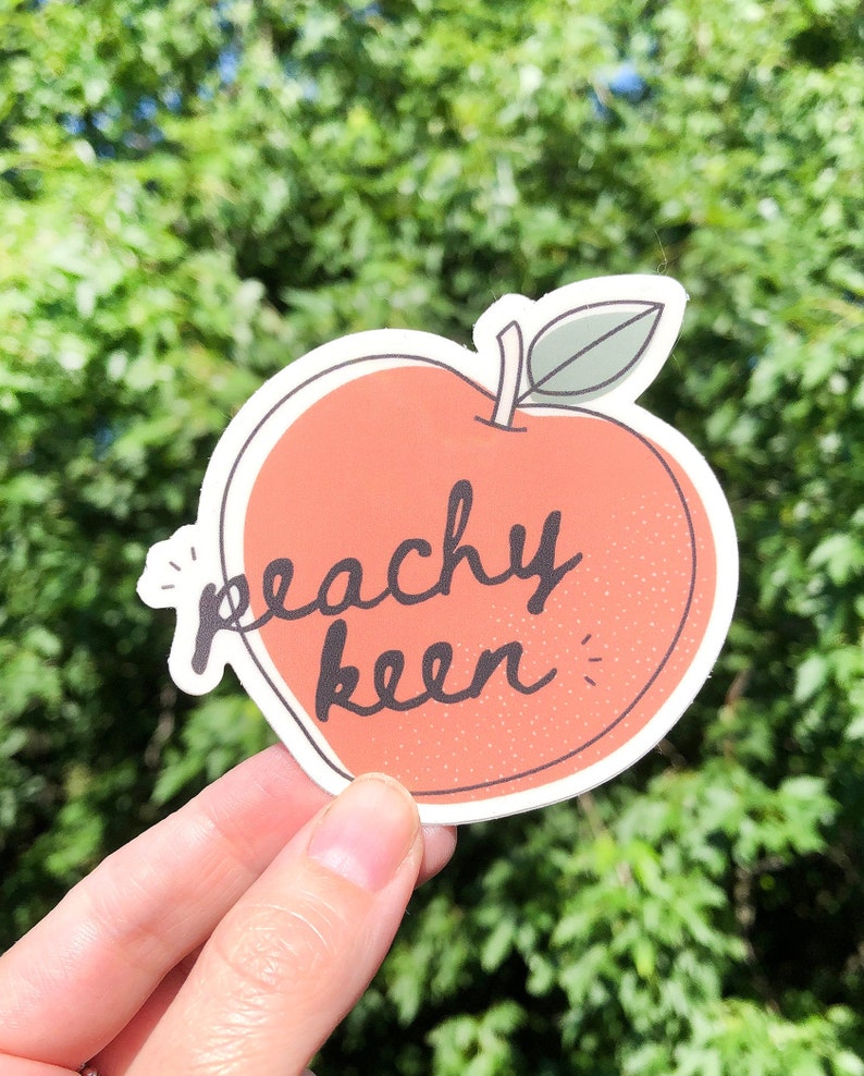 Peachy Keen Vinyl Sticker Peachy Decal Laptop Sticker - Etsy Canada