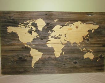 Authentic World Map - Etsy