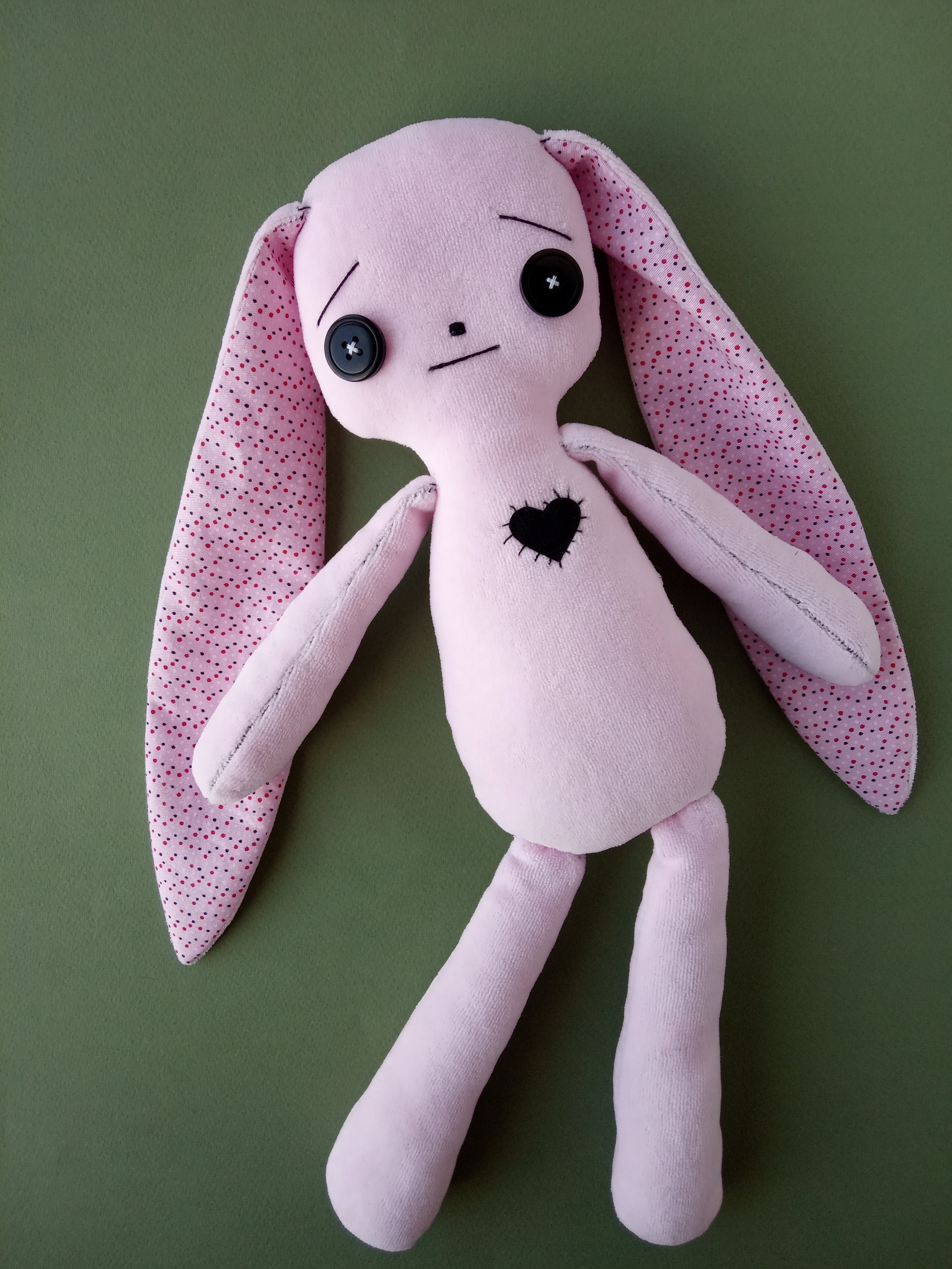 Bunny rabbit sewing pattern PDF Plush stuffed animal Creepy | Etsy