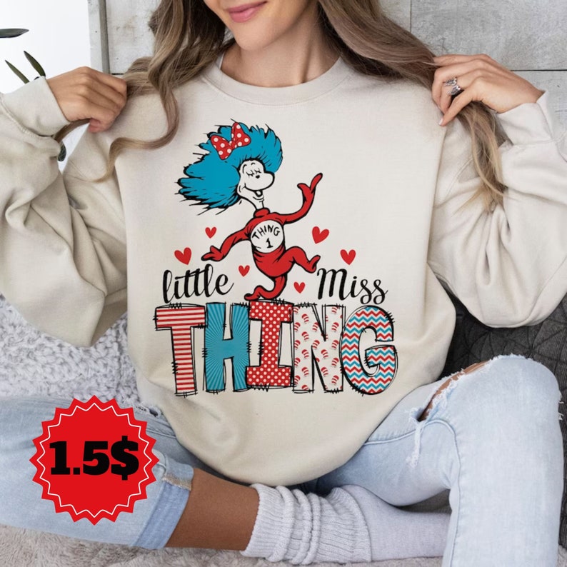 Little Miss Thing PNG Dr. Seuss Png Dr. Seuss Day Png Read Across ...
