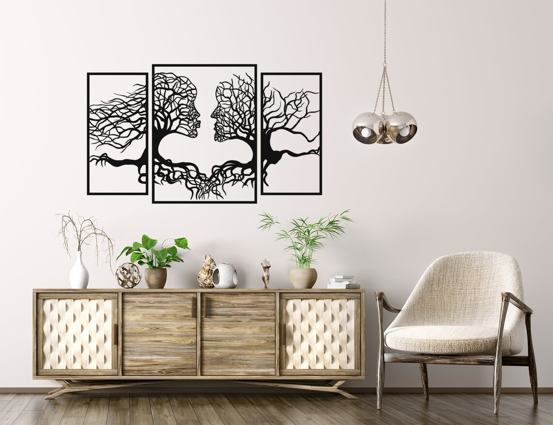 Wooden Tree Faces Wall Decor Tree Wall Art Tree Human Faces - Etsy