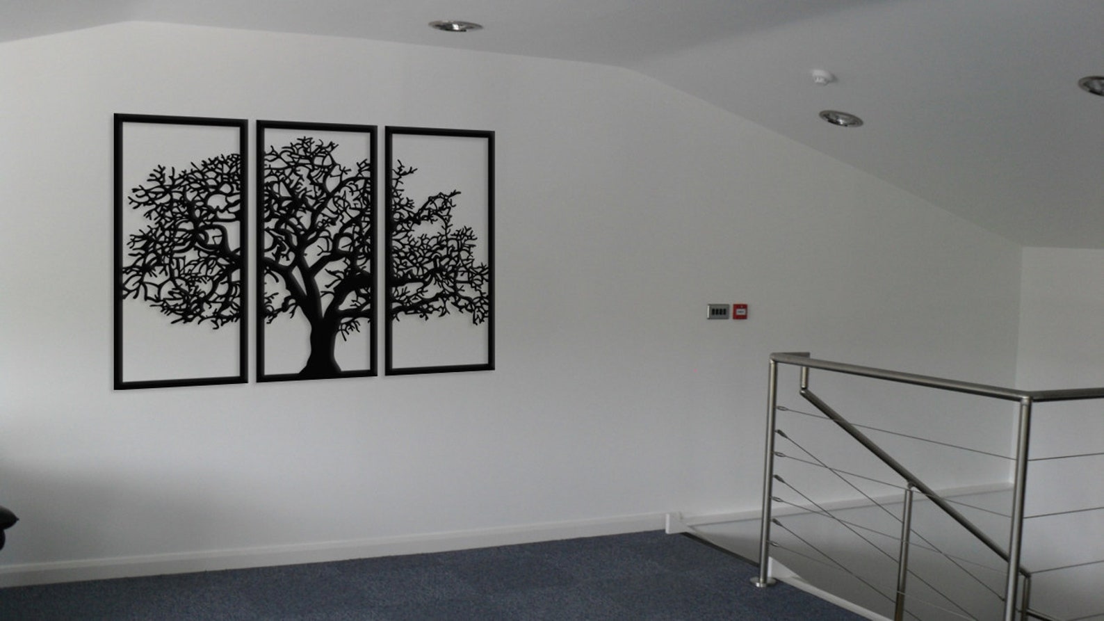 Tree Wall Artwooden Tree Wall Decoration 3 Parts Wooden - Etsy