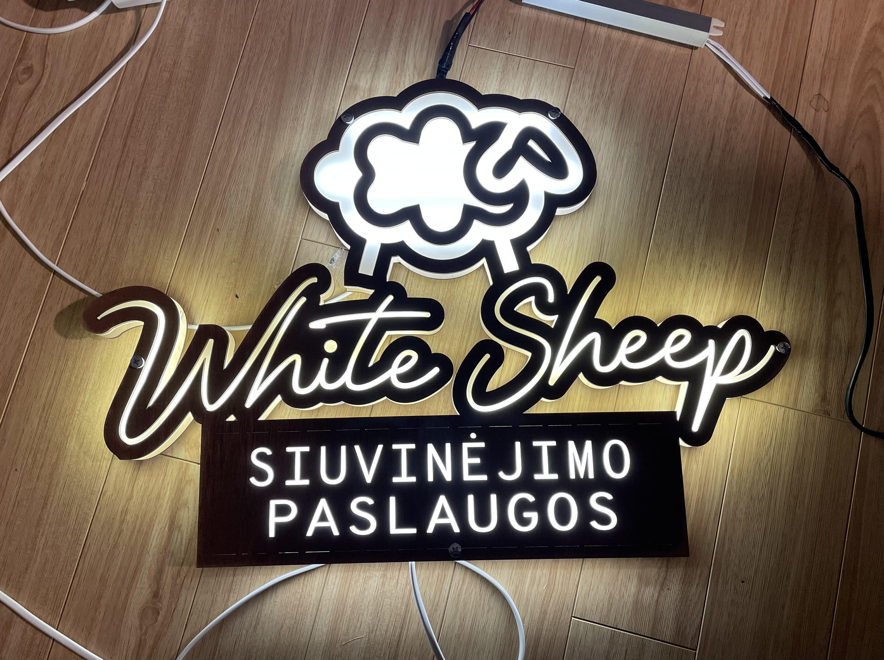 Custom Led Logo Sign Wooden Led Logo Sign Led Light Company | Etsy