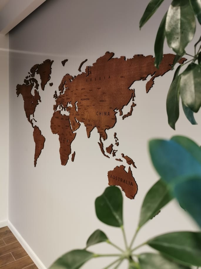 Wooden Wall World Map Very Detailed Wall Decoration Map | Etsy