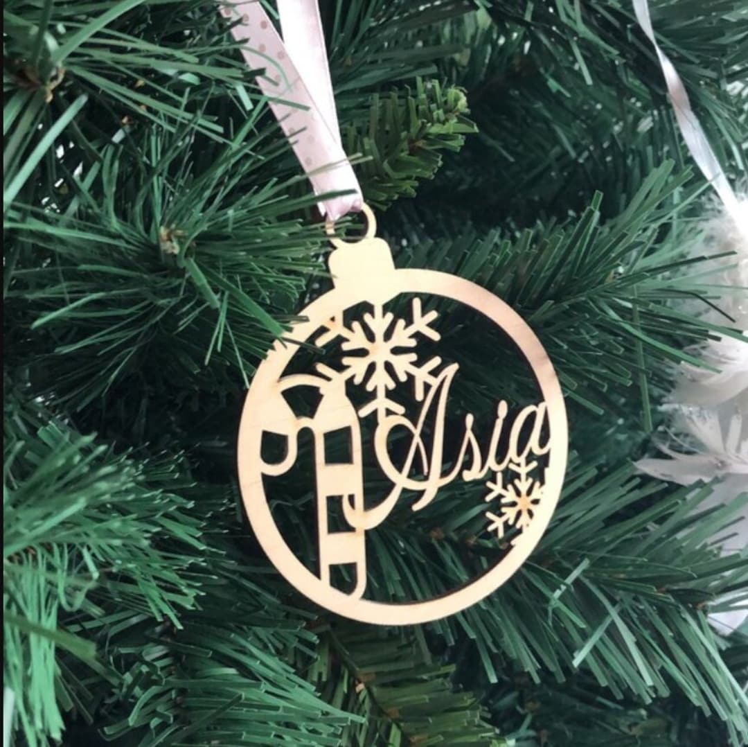 Custom Christmas Baubles Personalised, Christmas Pendant in Wood ...