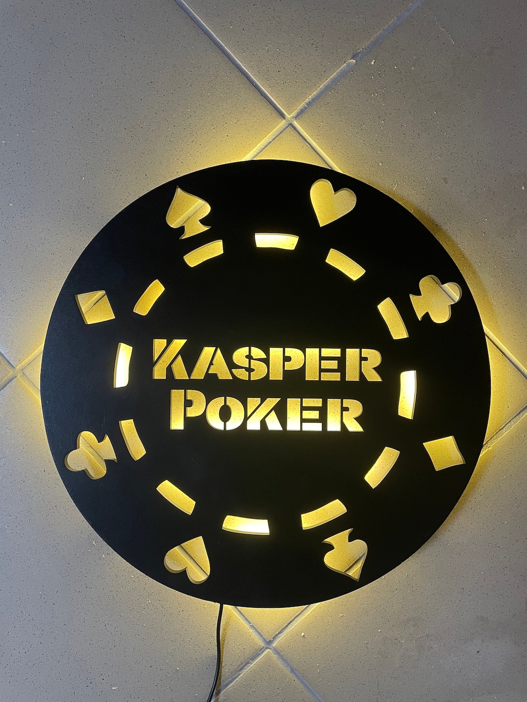 Wooden Poker Sign, Personalised Text Poker Sign, Custom Poker Chips ...