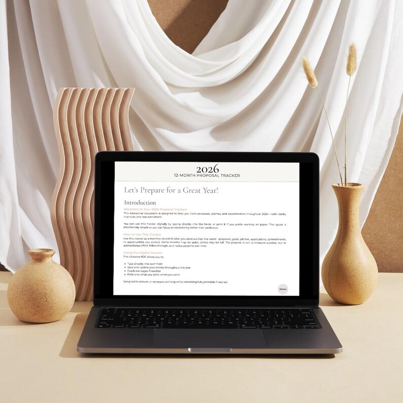 2026 Fillable Monthly Planner, Intentions & Status Tracker, Interactive ...