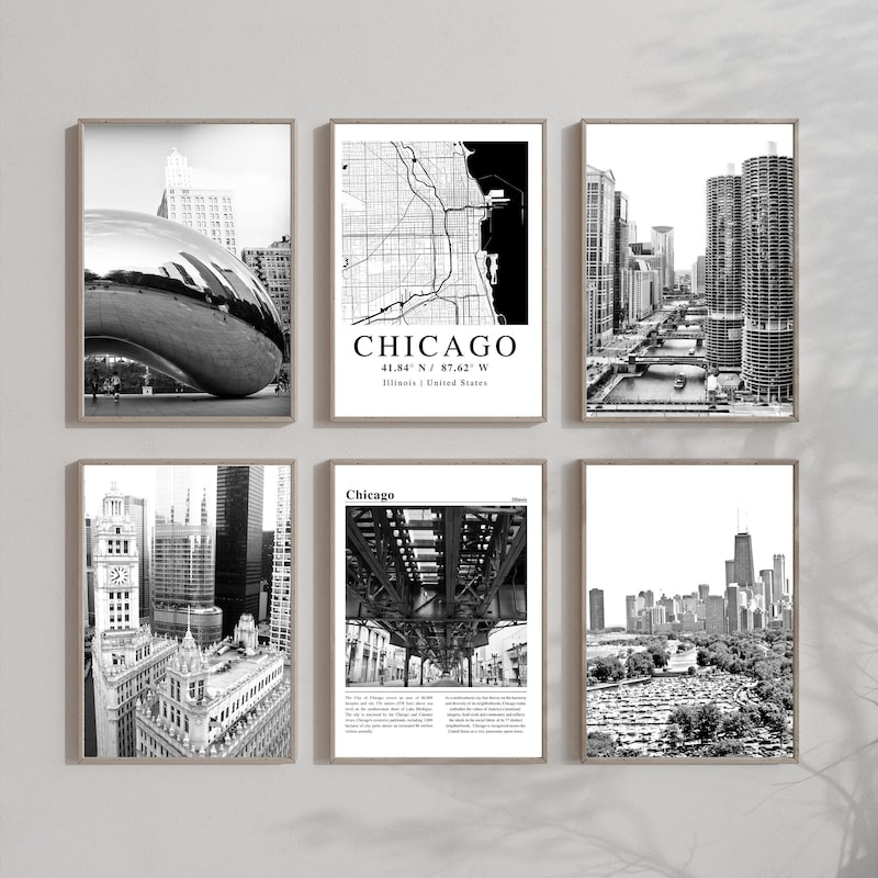 Chicago Wall Art - Etsy