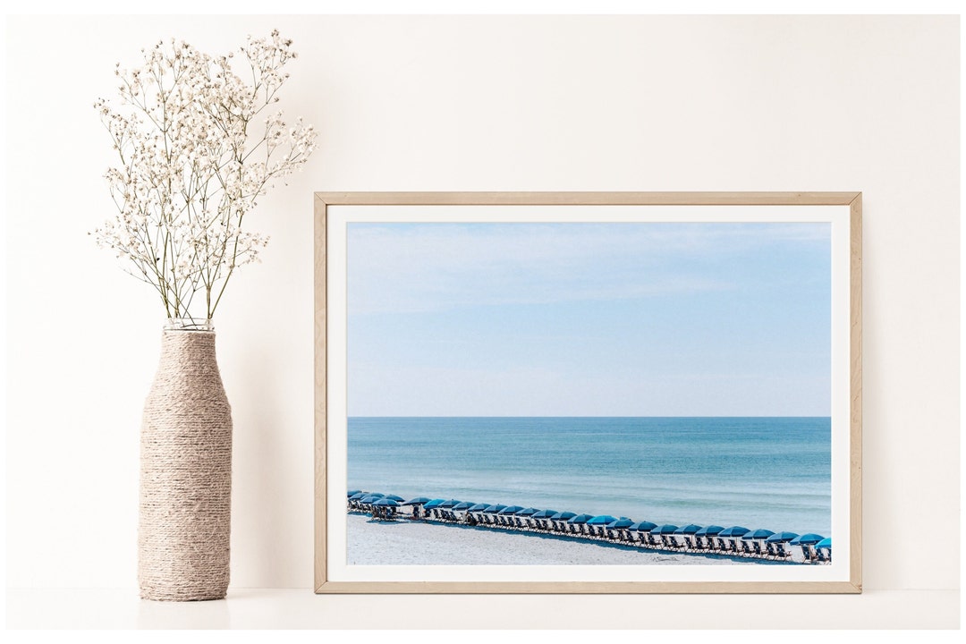 Florida Beach Print Watercolor Beach Print 30A Gulf Coast - Etsy