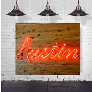 Austin Texas Photography, Austin Neon Sign, Red Neon Sign Art, Austin ...