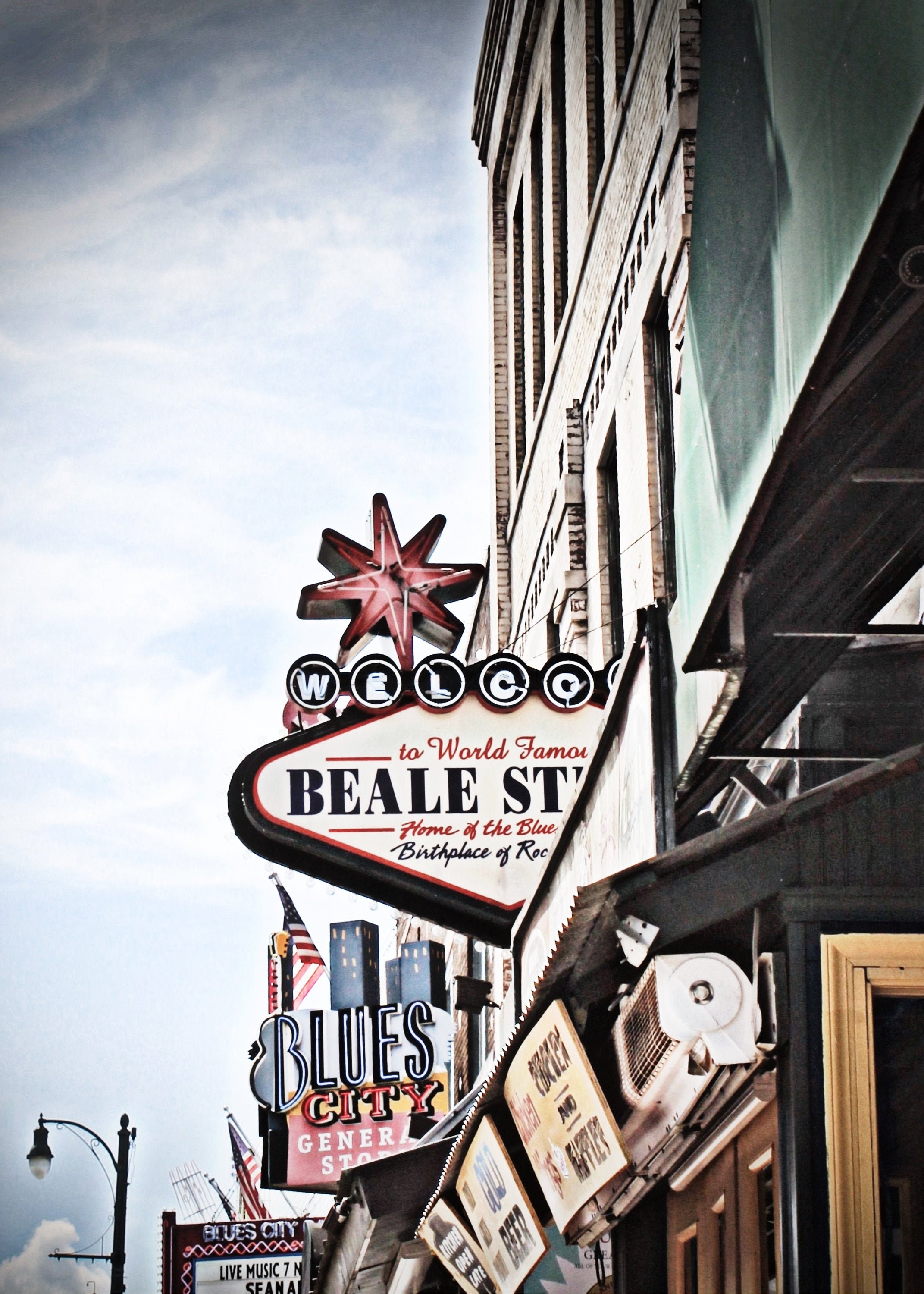 Memphis Art Beale Street Sign Memphis Print Memphis Wall - Etsy
