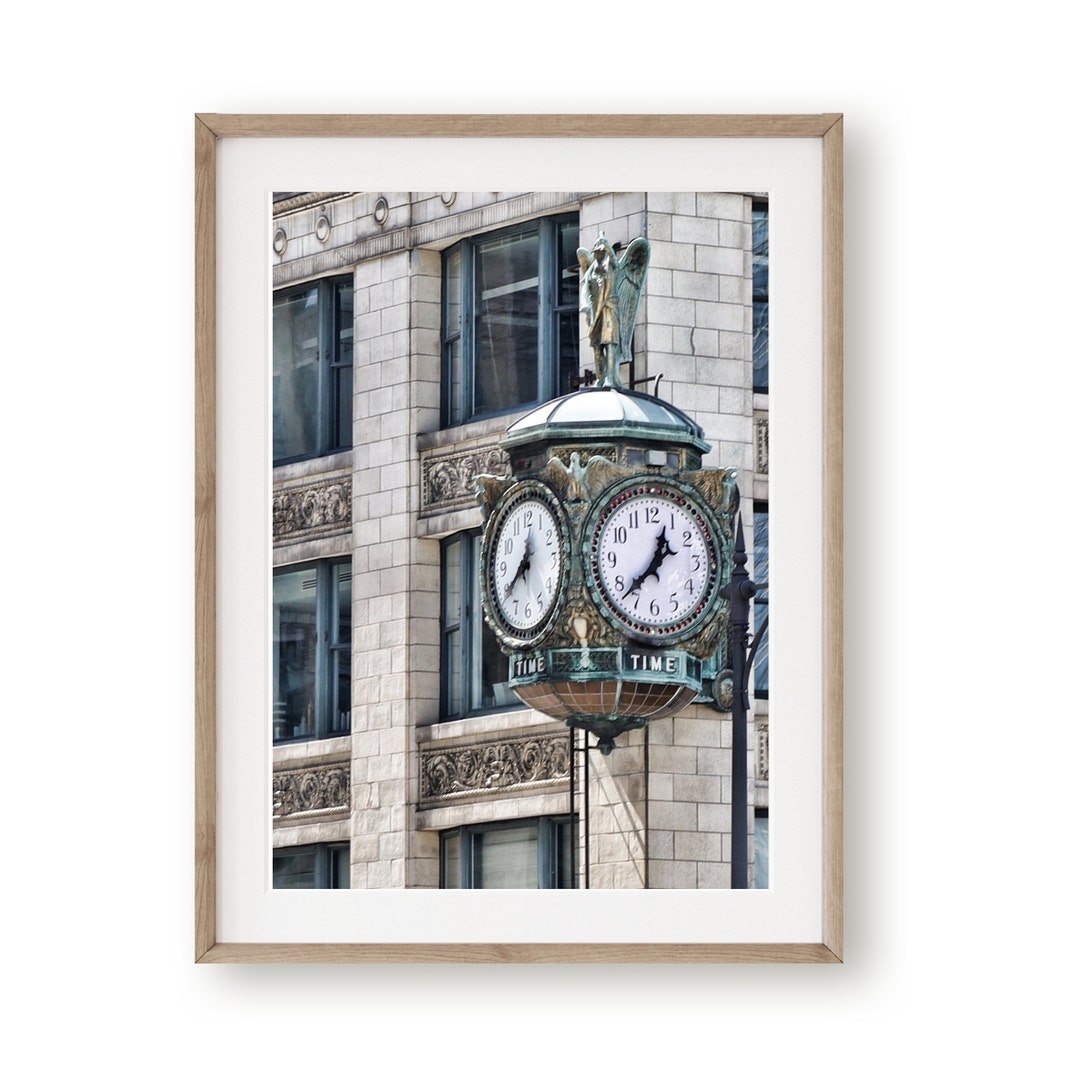 Chicago Photography, Signature Chicago Clock Photography, Wacker Drive ...