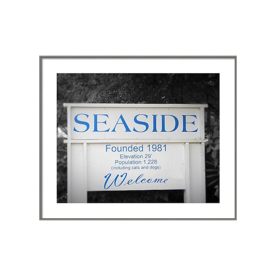 Highway 30A Florida Seaside Welcome Sign Photography Seaside | Etsy