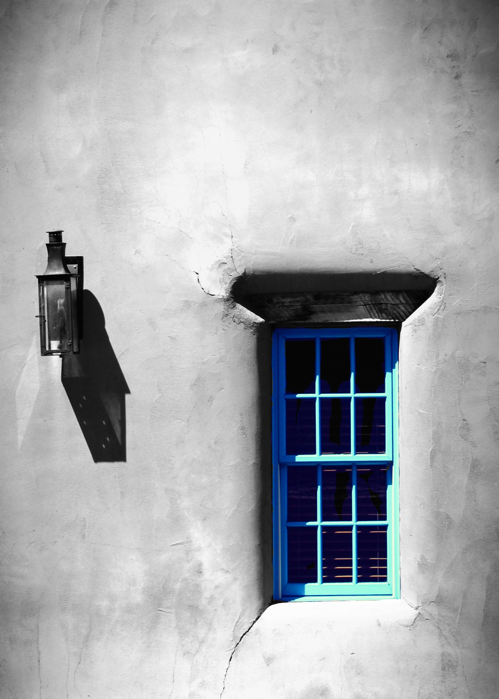 New Mexico Photography, Adobe Blue Window Photograph, Selective Color ...