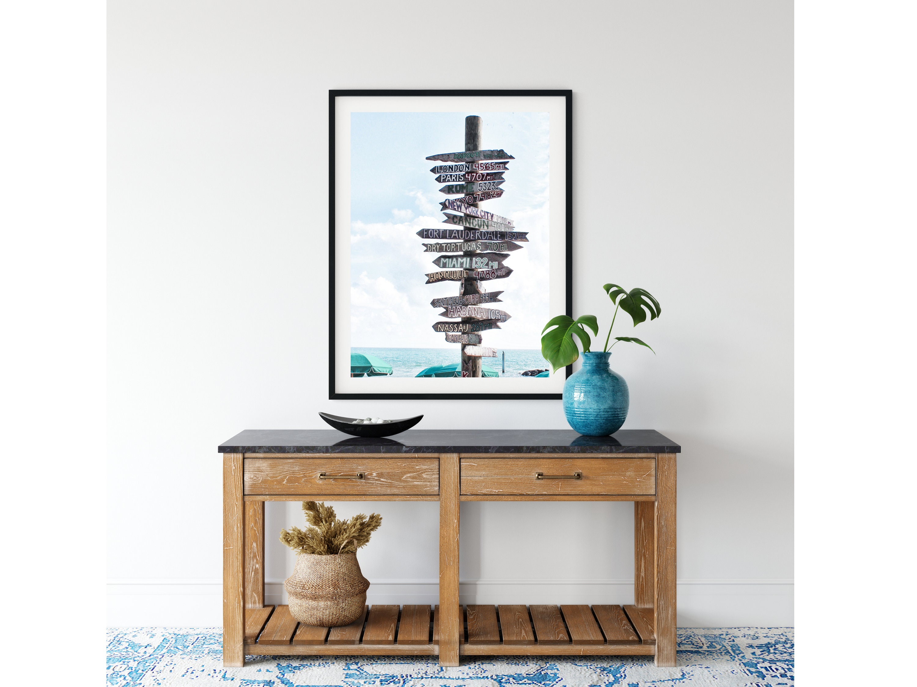 Key West Art Key West Print Key West Directional Sign Key - Etsy