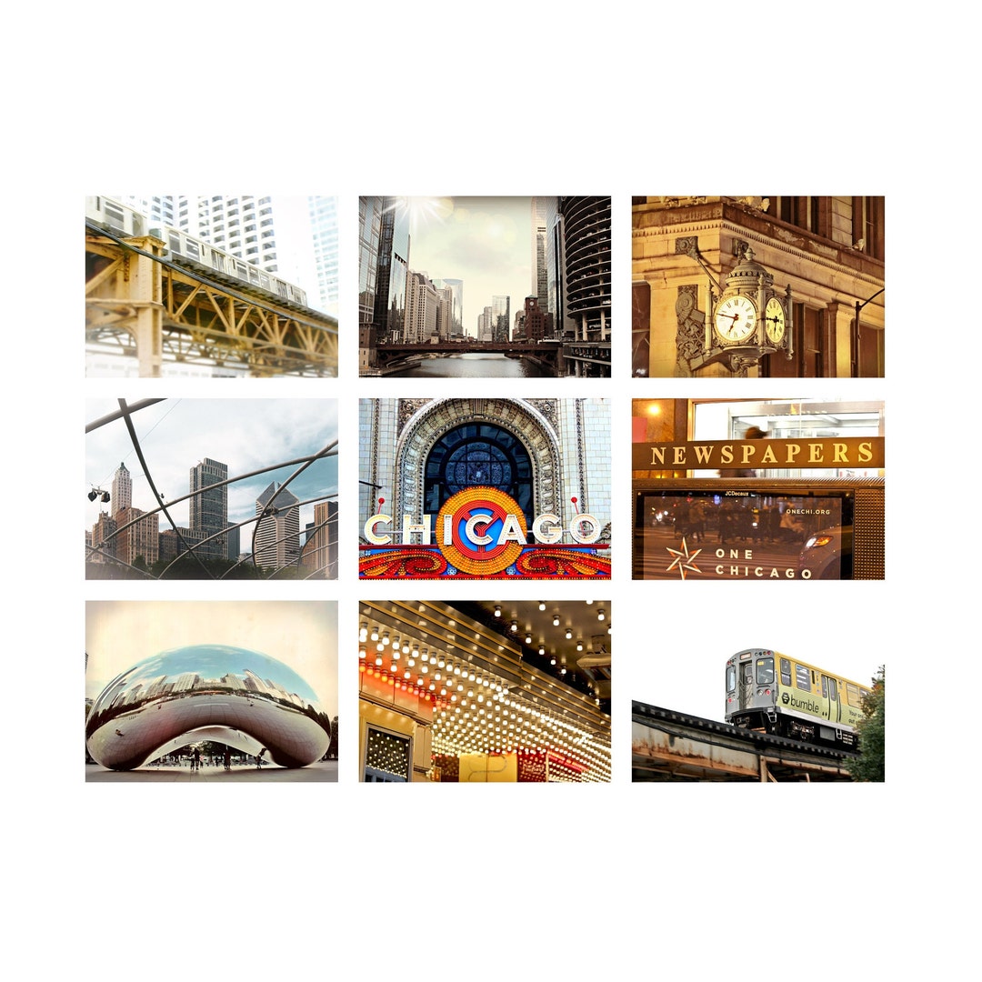 Chicago Photography Chicago Gallery Wall Chicago Print Set - Etsy