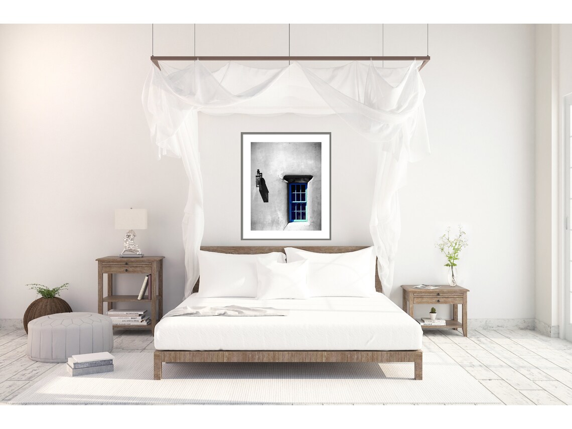 New Mexico Photography, Adobe Blue Window Photograph, Selective Color ...