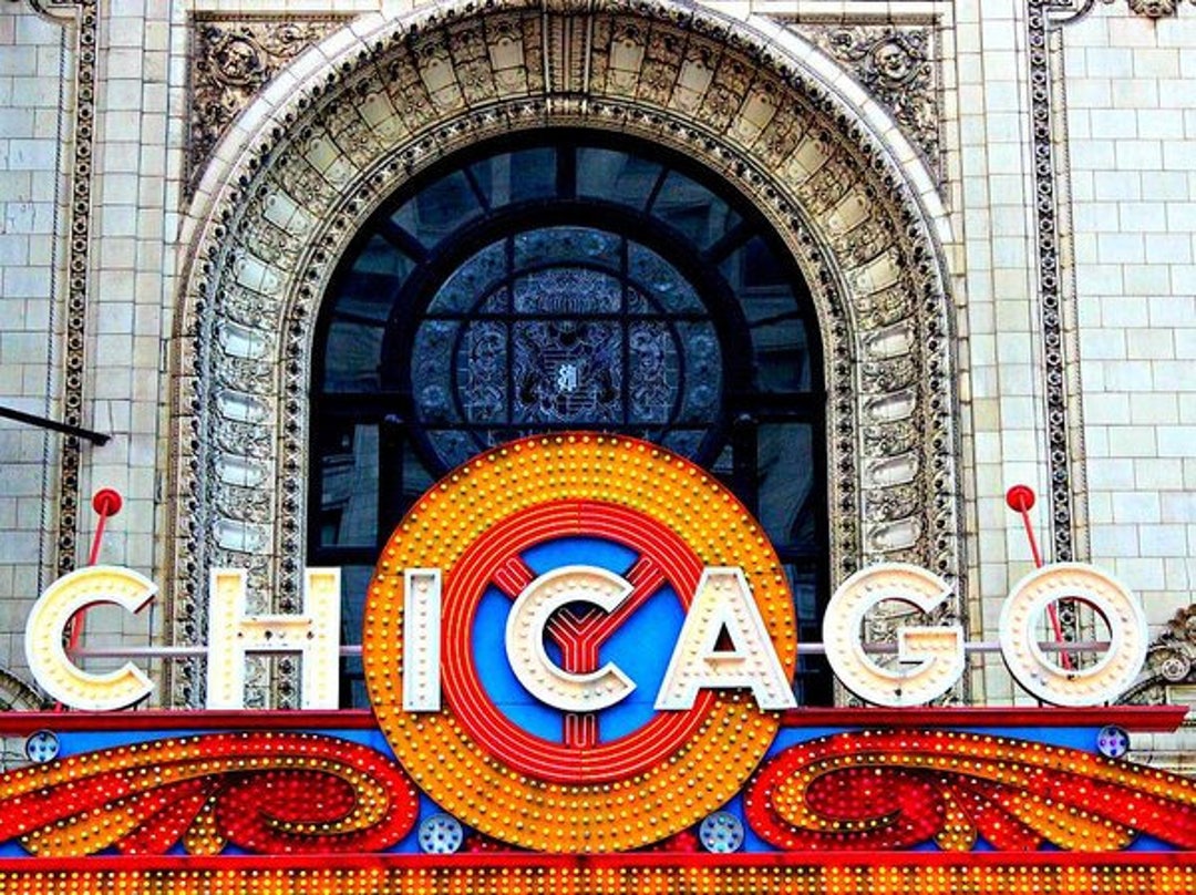 Chicago Photography, Chicago Theater Sign Photography, Chicago Wall Art ...