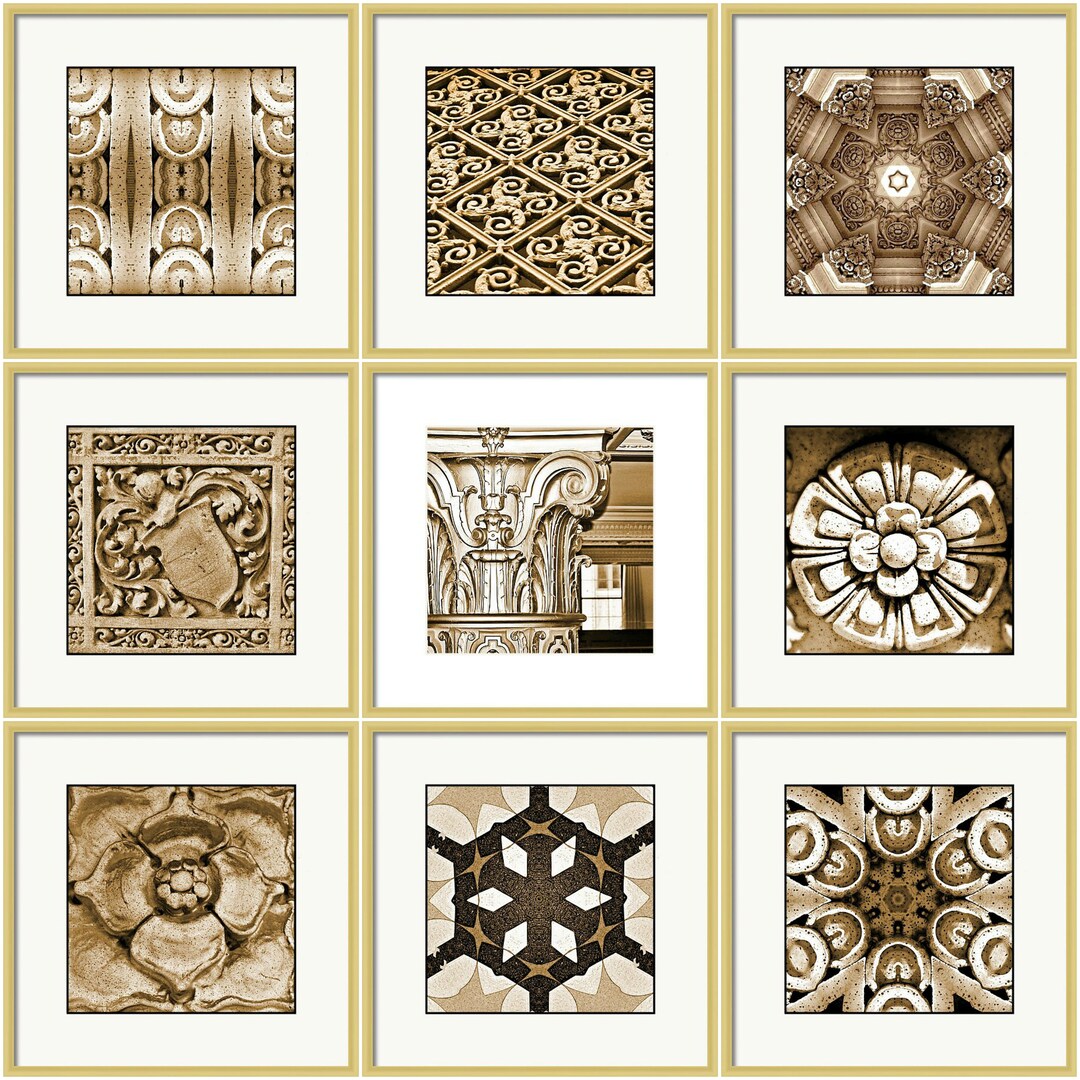 Sepia Prints, Sepia Wall Art, Sepia Art, Kansas City Art, Set of 9 ...