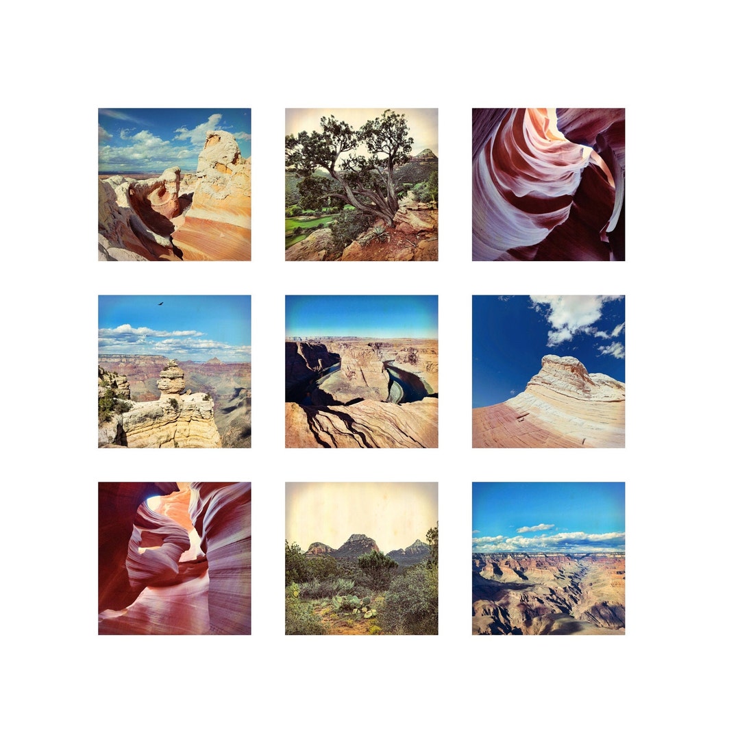 Arizona Wall Art, Arizona Landscape, Southwest Décor, Set of 9 Prints ...