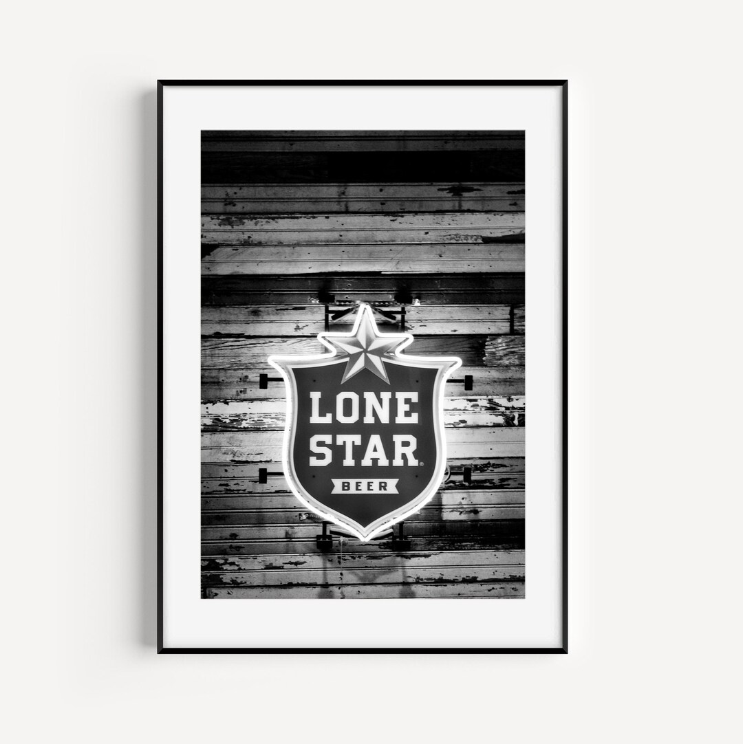 Texas Photography, Lone Star Beer Sign, New Braunfels, Texas Hill ...