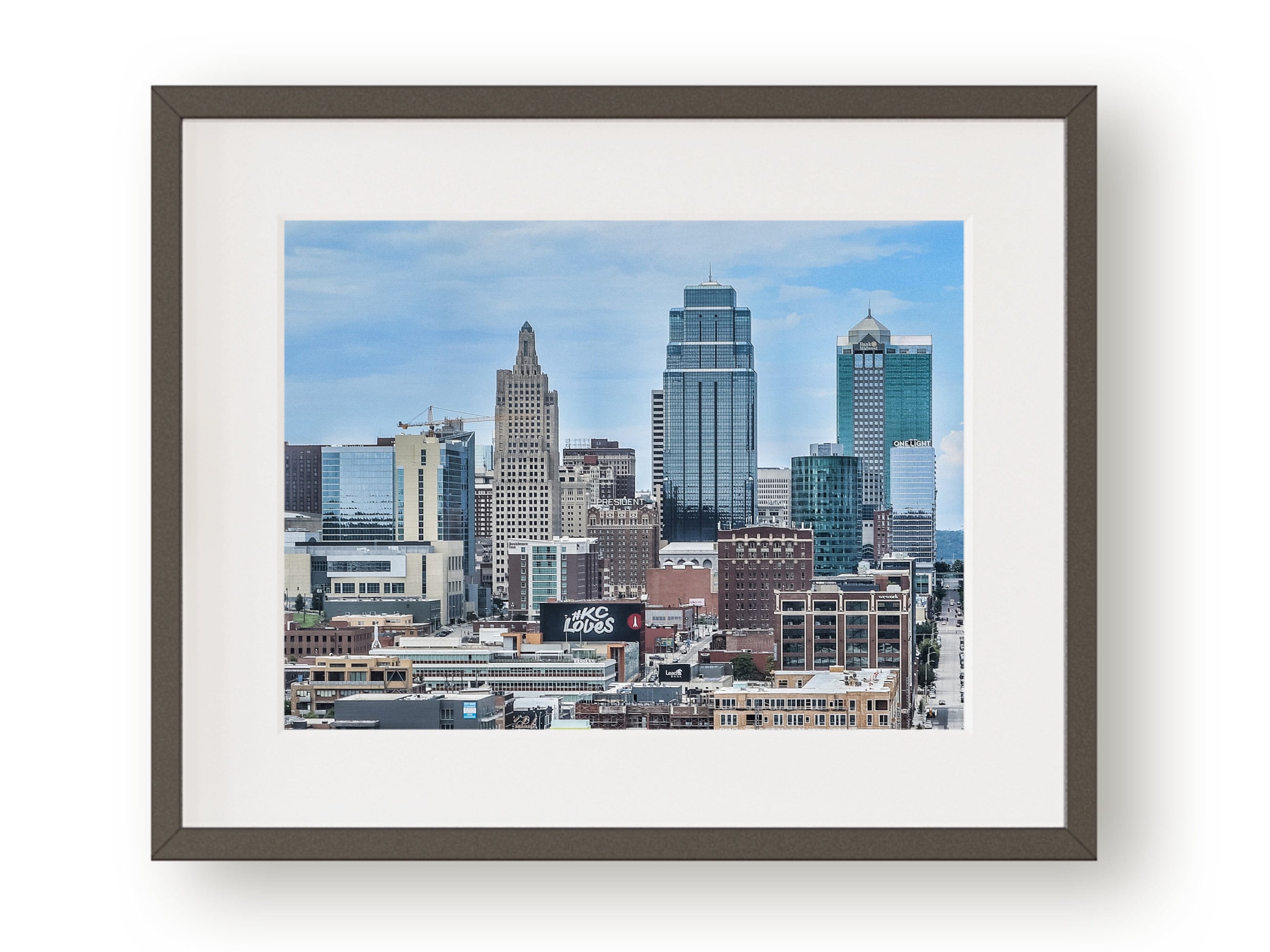 Kansas City Skyline Photography: Selective Color KC Loves Print - Etsy