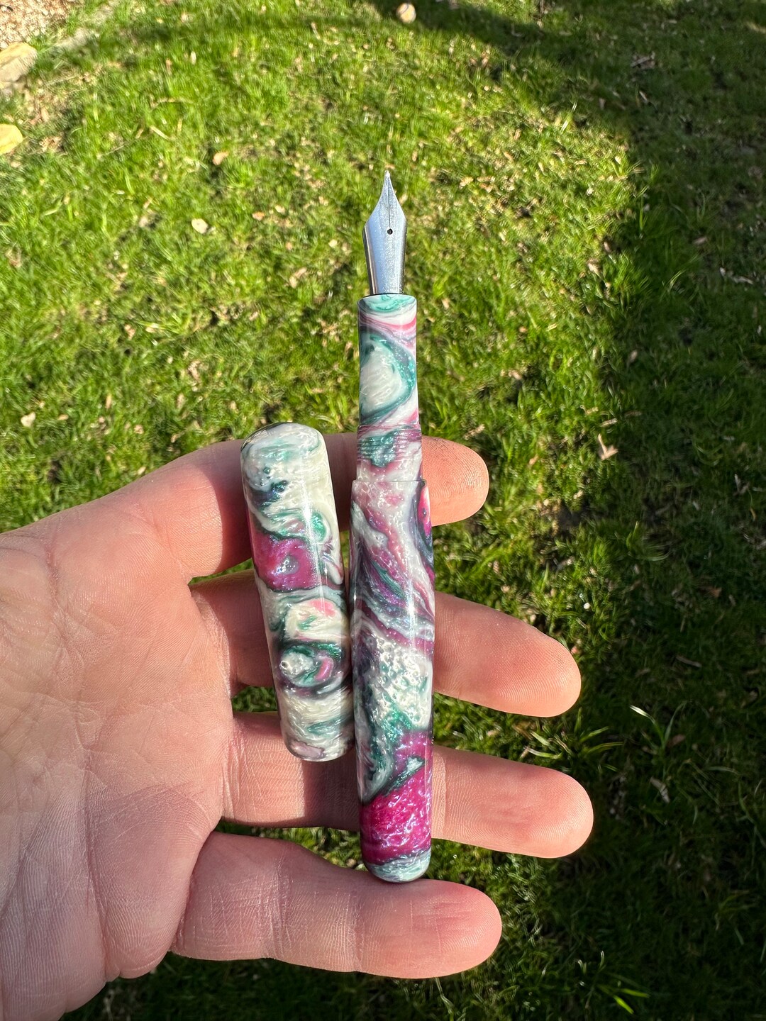 13mm Bumpy Chameleon Design. Karma Lava Explosion Material. 6 Bock Nib ...