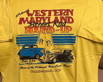 Vintage 1979 Street Rod Round-up T-shirt, Western Maryland 7th Annual ...