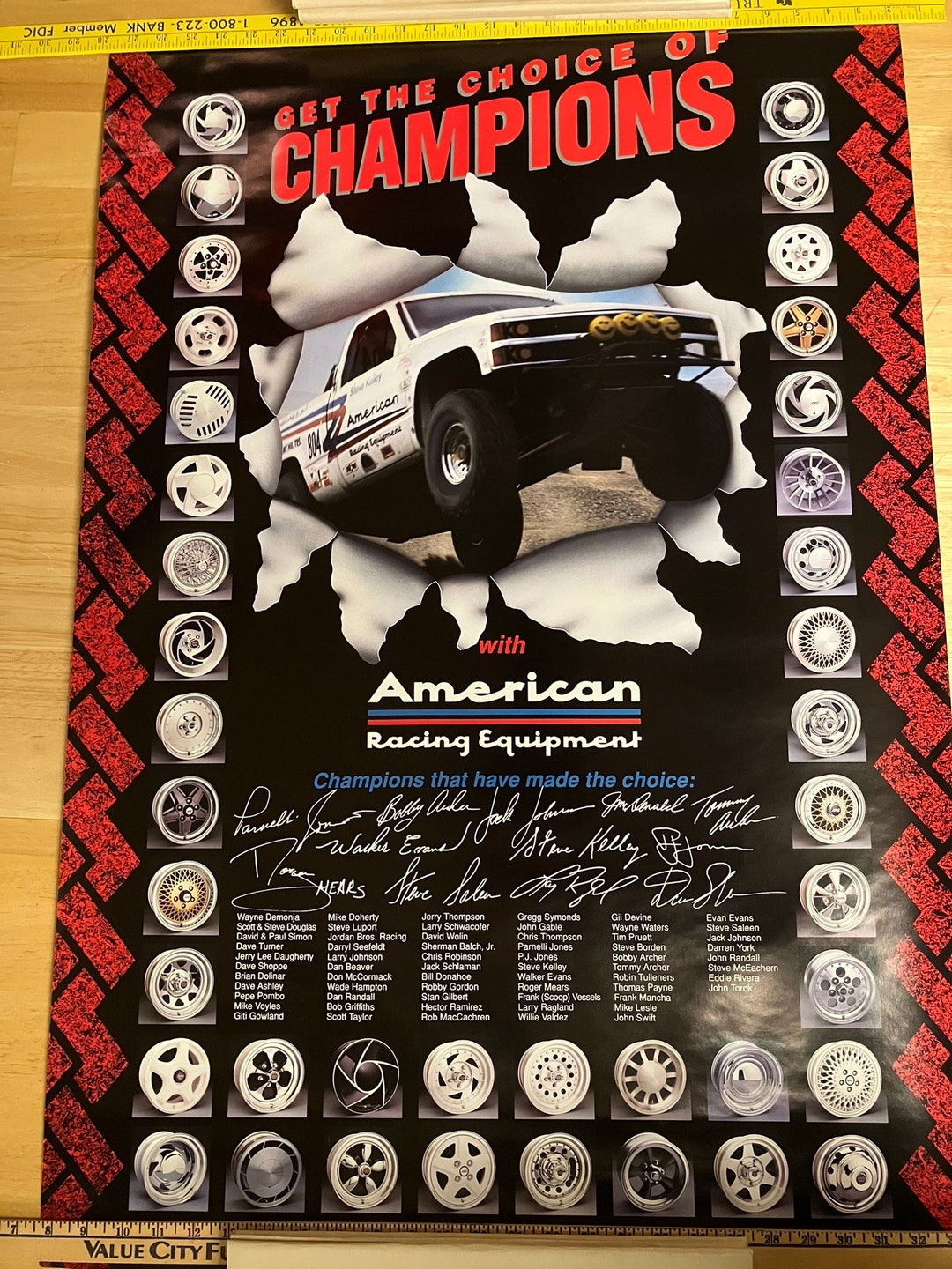 Vintage American Racing Wheels Paper Poster - Etsy