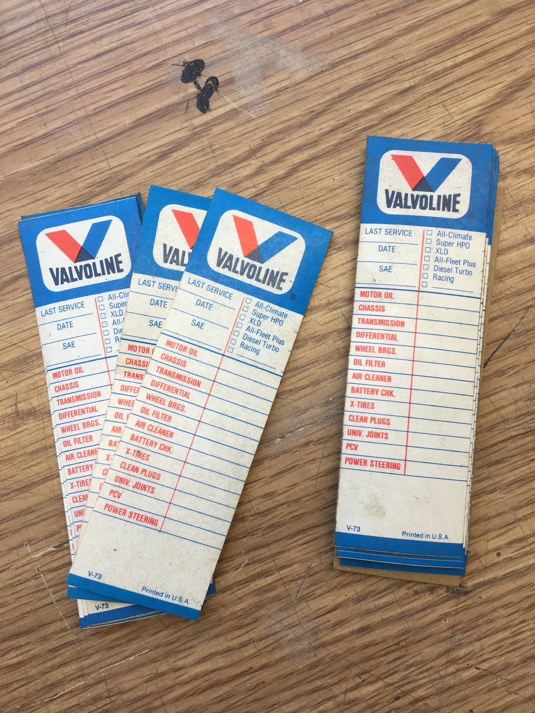 Pkg. 5 Vintage Valvoline Oil Change Stickers. Pack of 5 - Etsy