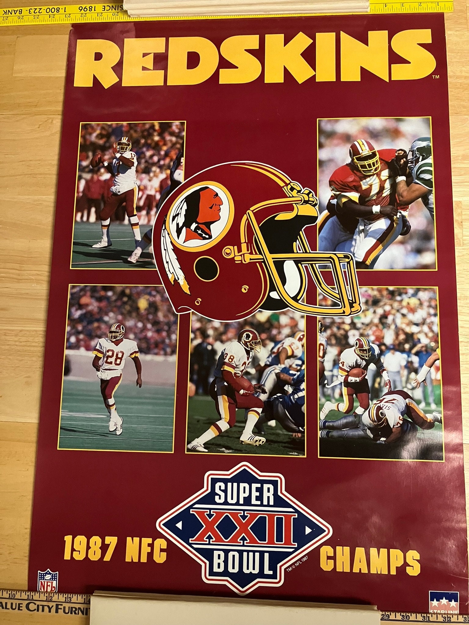 1987 NFL/NFC Champion Super Bowl XXII Paper Poster - Etsy