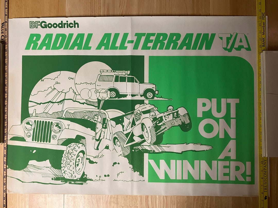 Vintage BF Goodrich All Terrain Tas Paper Poster - Etsy