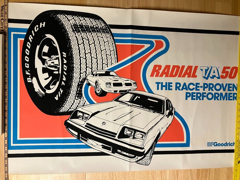 Vintage BF Goodrich Radial TA Paper Poster - Etsy