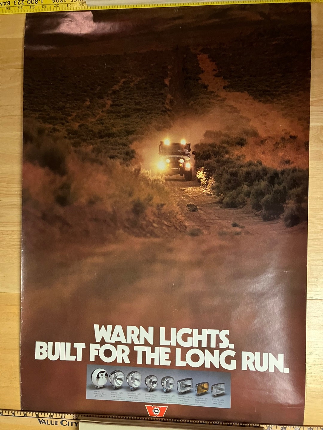 Vintage Warn off Road Lights Paper Poster - Etsy