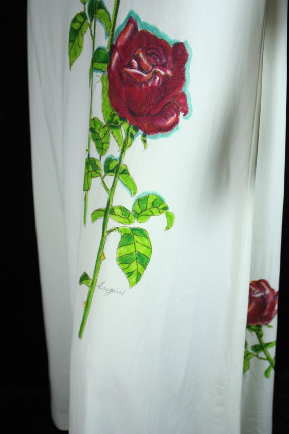Vintage 1960s 1970s* Lugini Signed Maxi Dress * Whit… - Gem