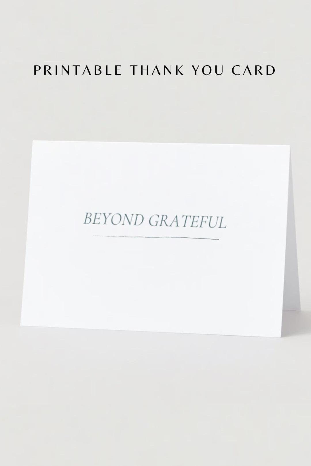 Thank You Card | Ocean Sunrise Design | Printable | Personalize on Your ...