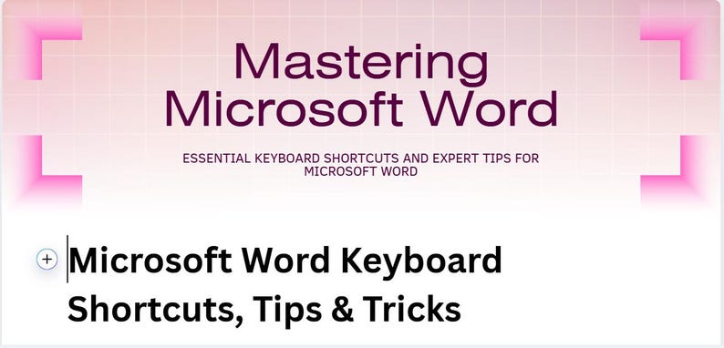 Windows 11 and Word Keyboard Shortcuts, Tips & Tricks PDF Digital ...