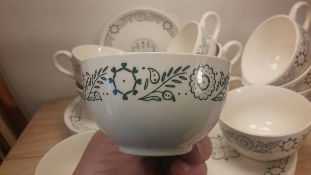 SCIO POTTERY WEATHERVANE One Cup 1 and One Saucer 1 in Excellent ...