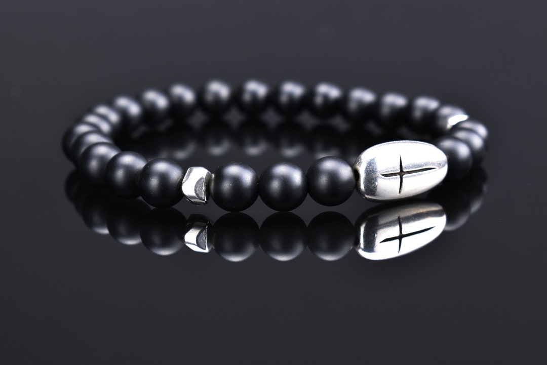Onyx & Latin Fitchy Cross Orthodox Prayer Bracelet, Chotki, Komboskini ...