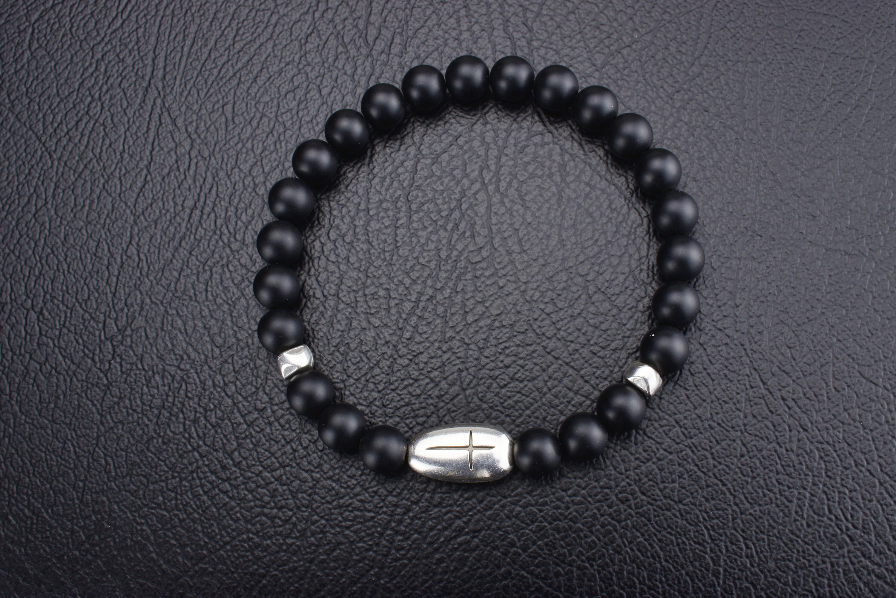 Onyx & Latin Fitchy Cross Orthodox Prayer Bracelet, Chotki, Komboskini ...