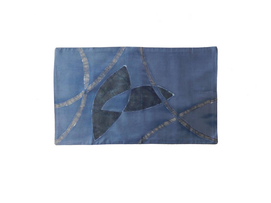 Dark Blue Abstract Decorative Pillow - Etsy