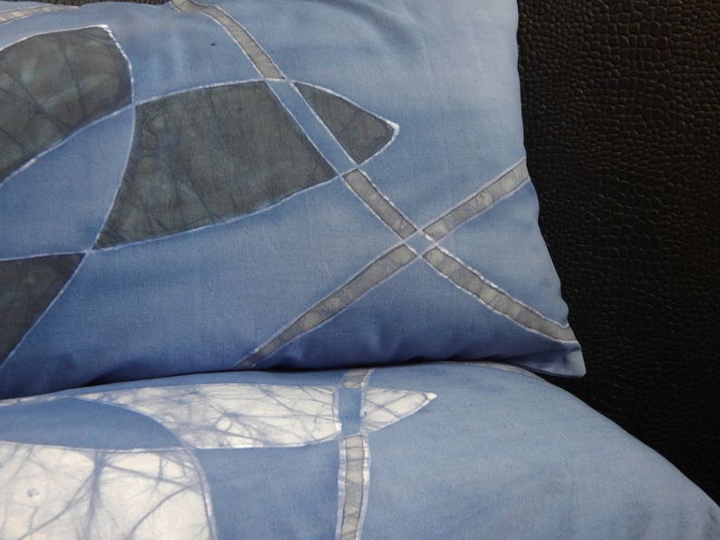 Dark Blue Abstract Decorative Pillow - Etsy