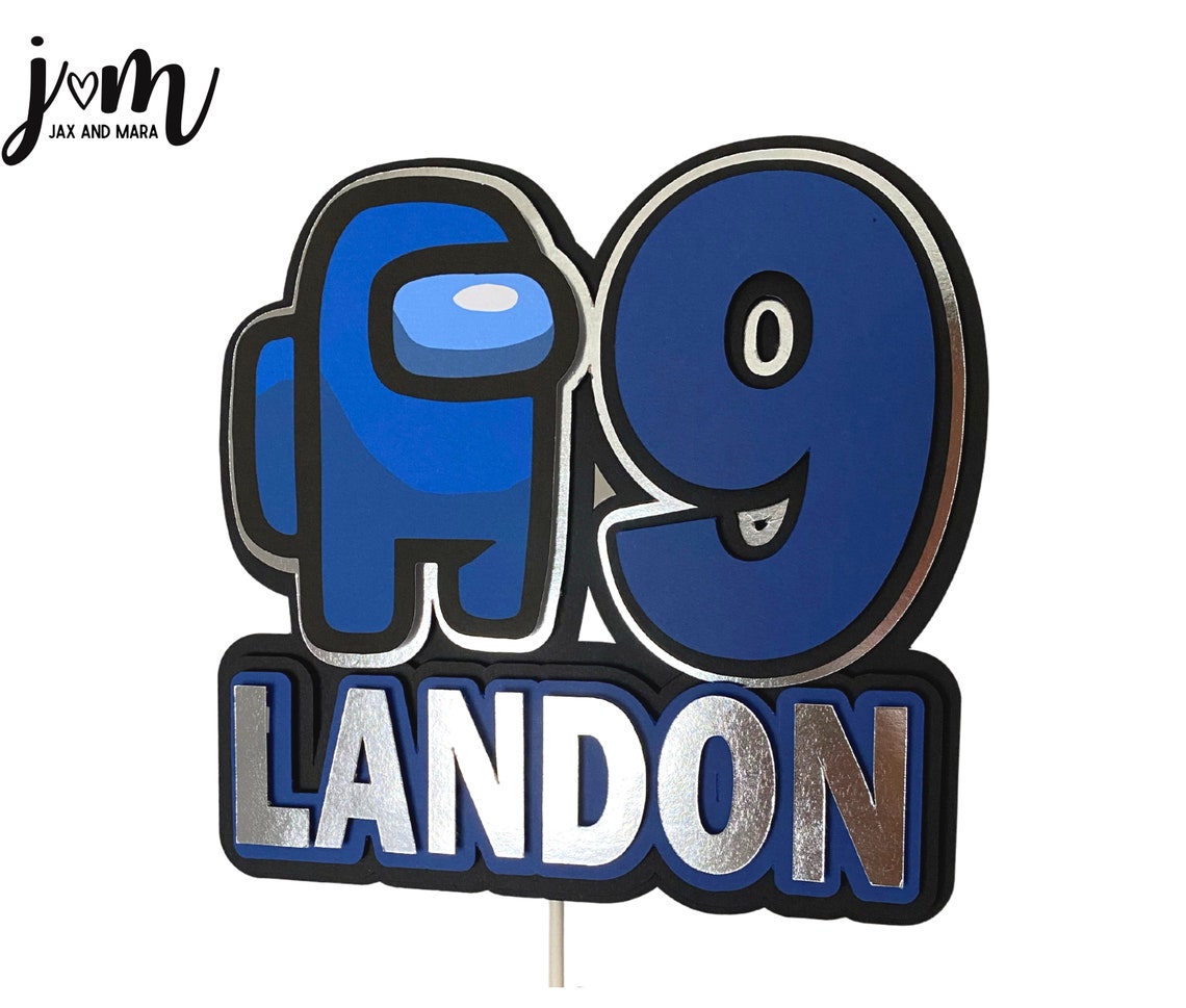 Among Us Birthday Cake Topper Cupcake Toppers Jaxandmara | Etsy Sweden