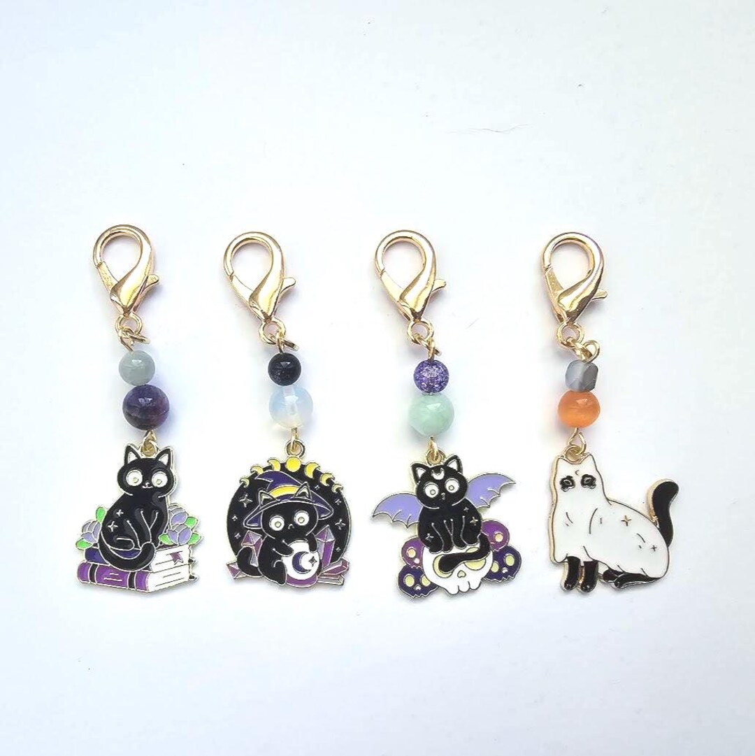 Halloween Cat Stitch Markers - Etsy