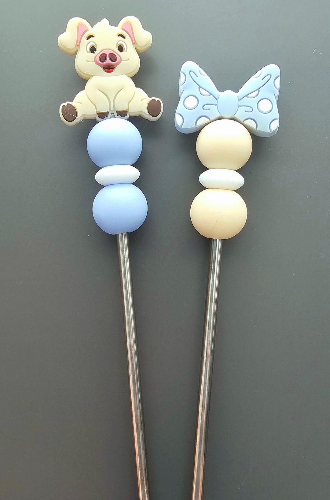 Pig and Bow Sewing Sticks - Etsy